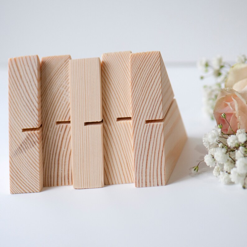 Triangle Card Holder Wood Wooden Card Holder Place Card | Etsy