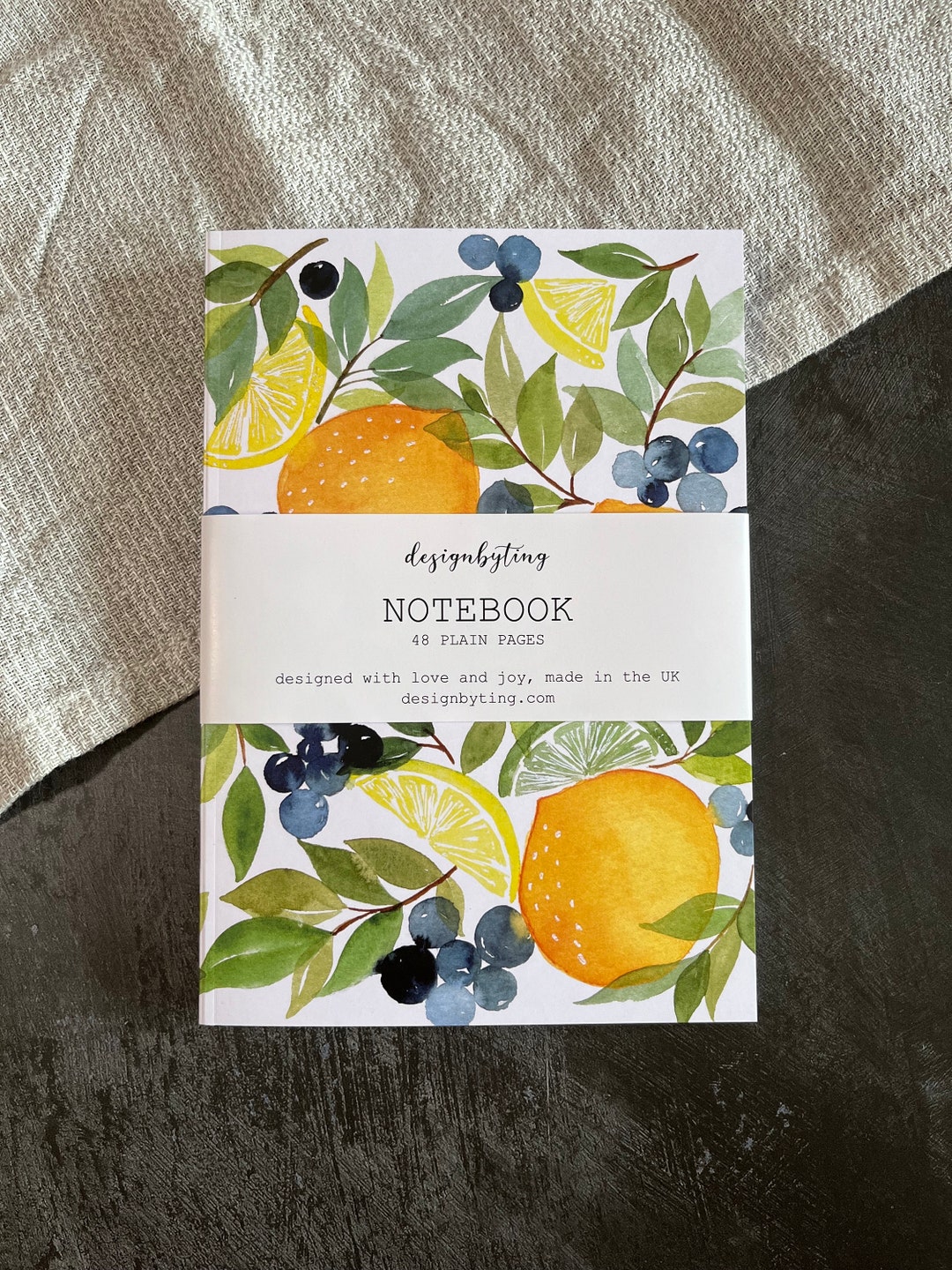 Fruit Garden Notebook - A5 Plain Paper Notebook - Blank Page Notebook ...