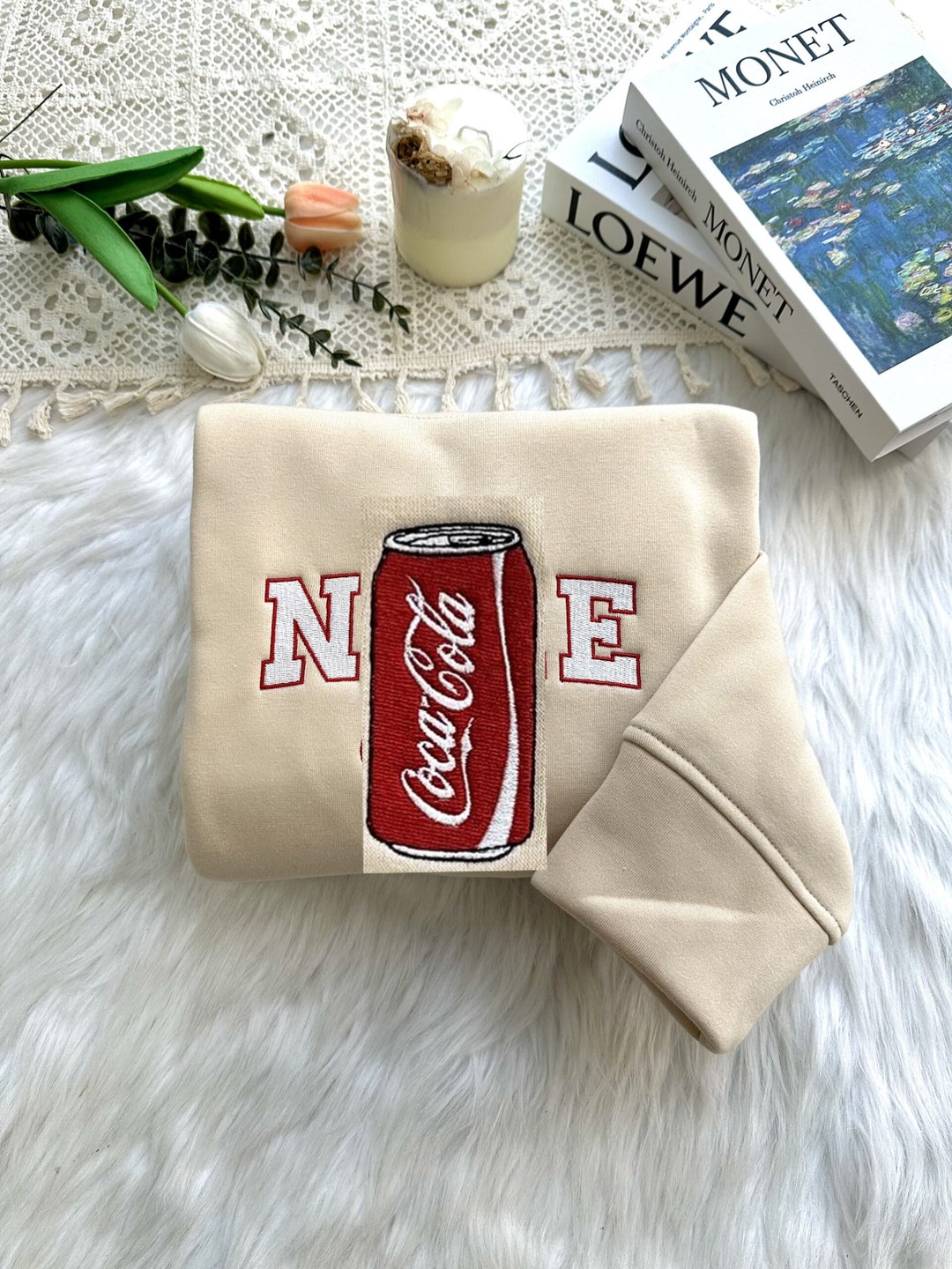 Coke Embroidered Crewneck Coca-cola Gifts for Her Coke Addict Obsessed ...