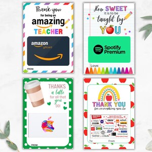 End of Year Teacher Gift Card Holder Template, Teacher Appreciation ...