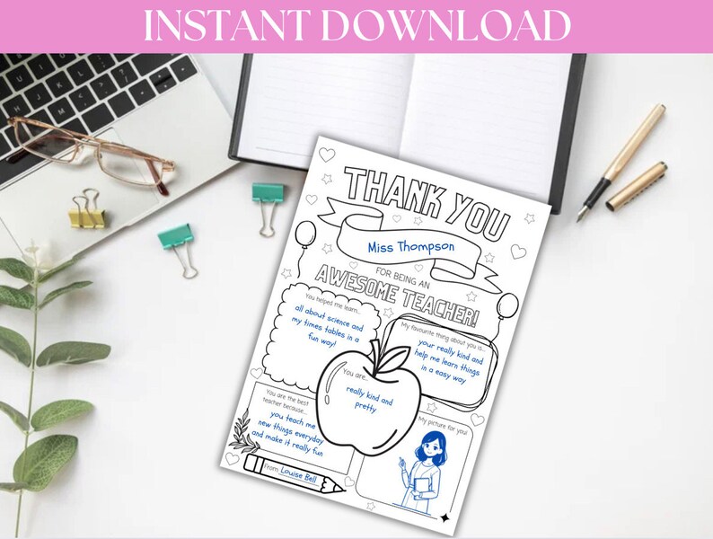 All About My Teacher Questionnaire, Colour In, Teacher Appreciation ...