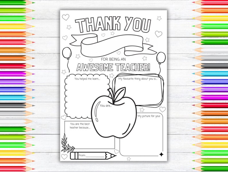All About My Teacher Questionnaire, Colour In, Teacher Appreciation ...