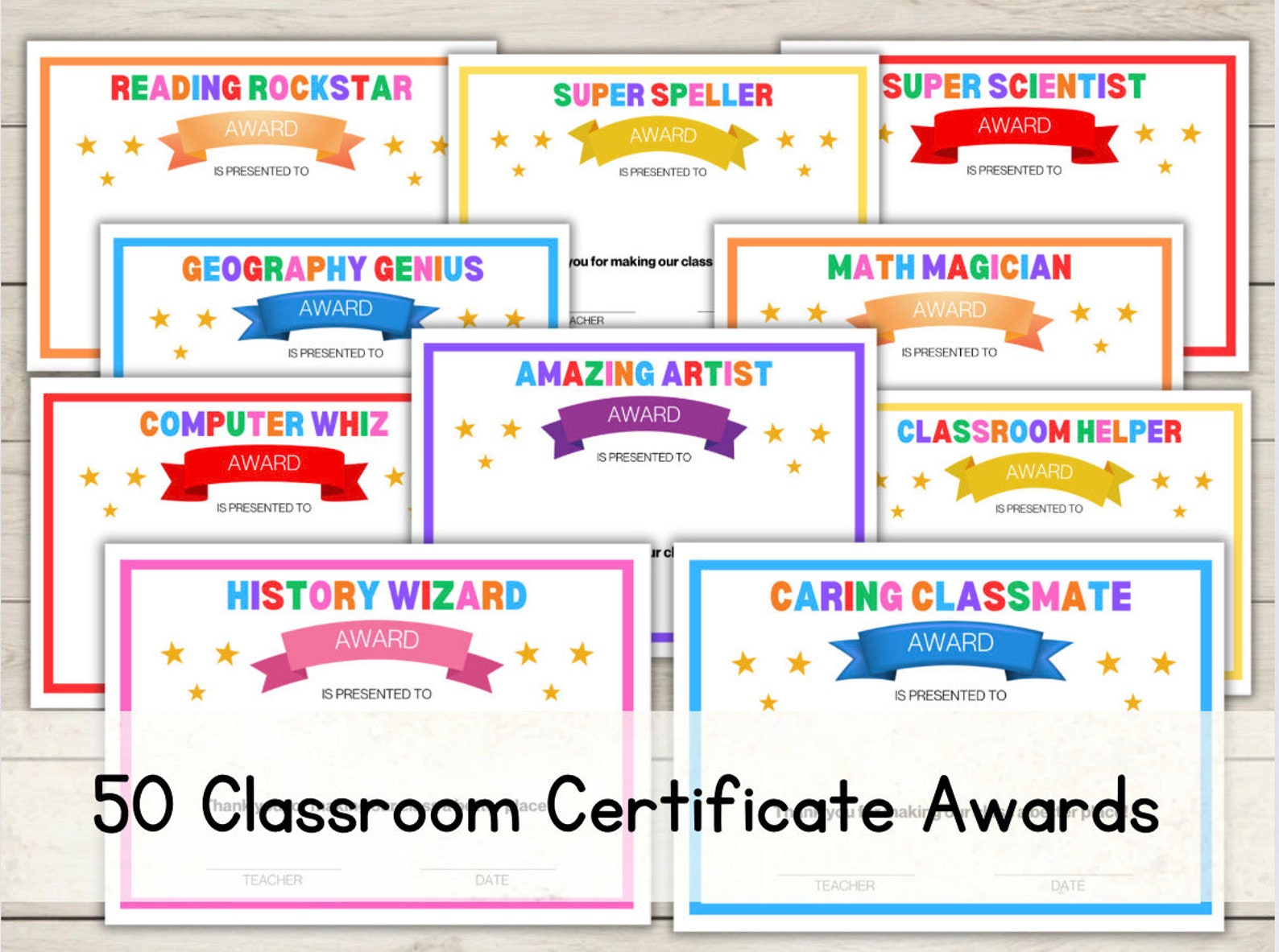 Classroom Awards, End of Year Awards, Student Awards, Printable Student ...