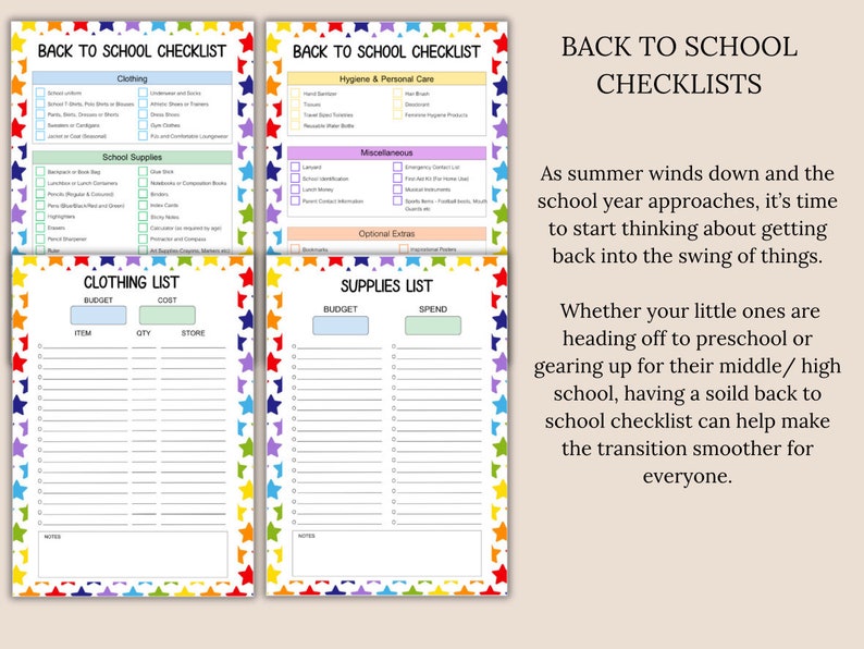 Back to School Planner Printable, Printable Organiser for Parents ...