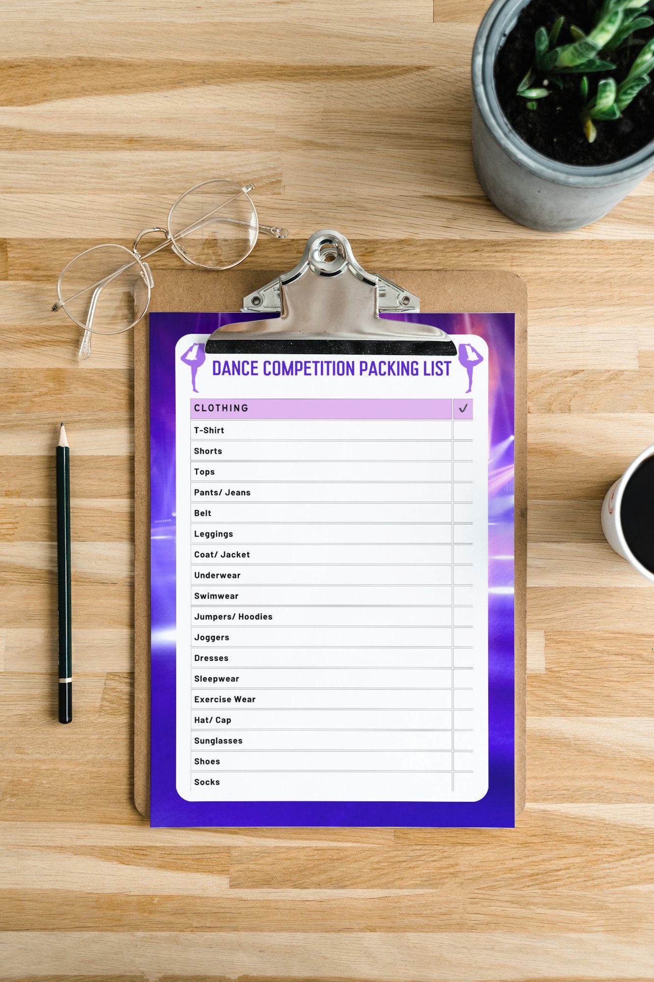 Dance Competition Packing List Printable, Dance Competition Checklist ...