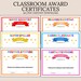 Classroom Awards, End of Year Awards, Student Awards, Printable Student ...