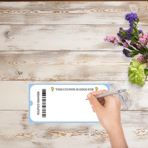 Kid's Reward Tickets Printable, Kids Reward Coupons, Children's Good ...