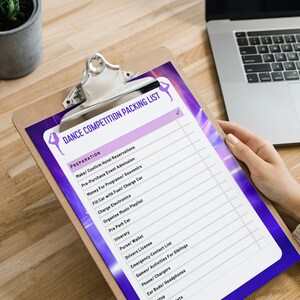 Dance Competition Packing List Printable, Dance Competition Checklist ...