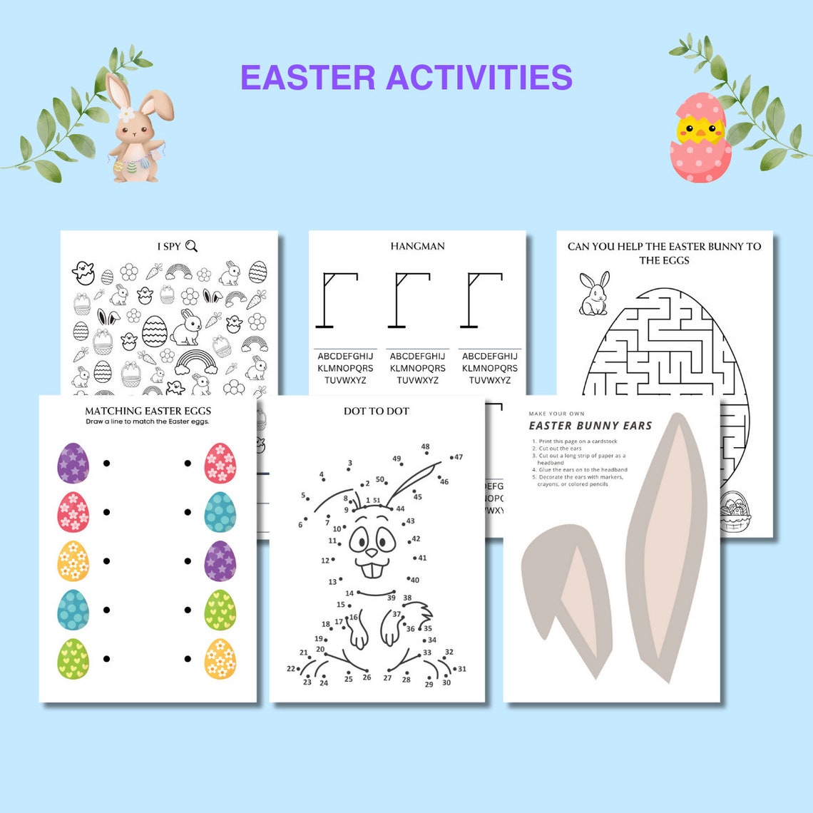 Easter Activity Printable, Easter Activity Pack, Easter Games, Easter ...