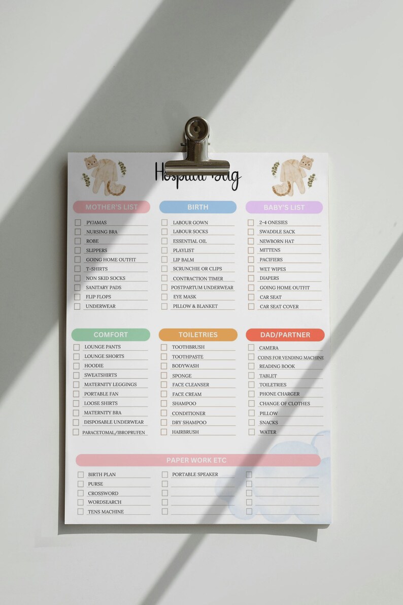 Pregnancy Checklist Bundle, Printable Pregnancy Planner to Do Lists ...