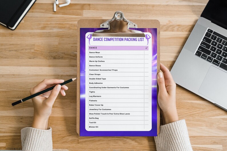 Dance Competition Packing List Printable, Dance Competition Checklist ...