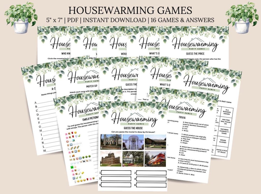 16 Housewarming Games, Housewarming Trivia, New Home Party Games ...