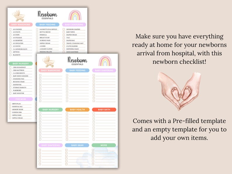 Pregnancy Checklist Bundle, Printable Pregnancy Planner to Do Lists ...