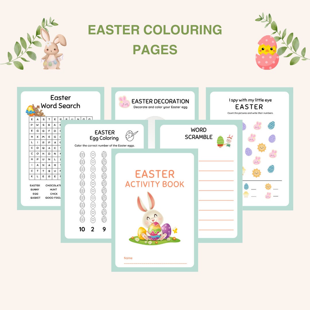 Easter Activity Book, Easter Activity Printable, Easter Activity Pack ...