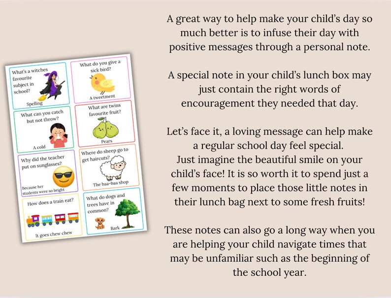 Lunch Box Note Jokes for Children, Jokes for Kids, School Jokes, Lunch ...
