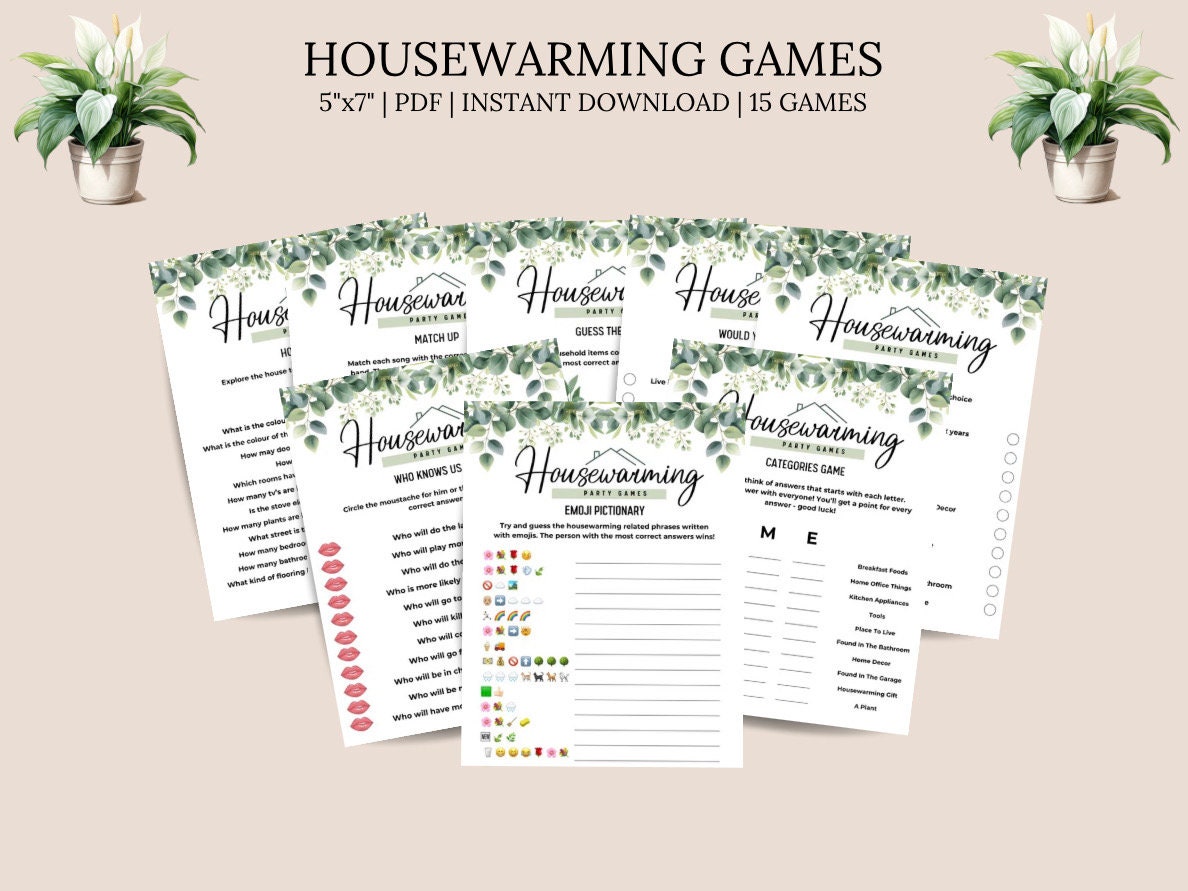 New Home Trivia Games, Housewarming Party Games, Housewarming Gift ...