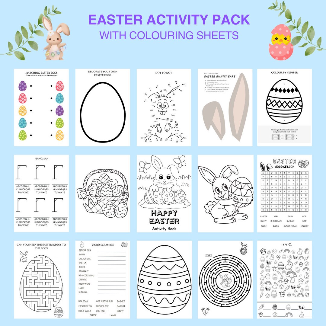 Easter Activity Printable, Easter Activity Pack, Easter Games, Easter ...