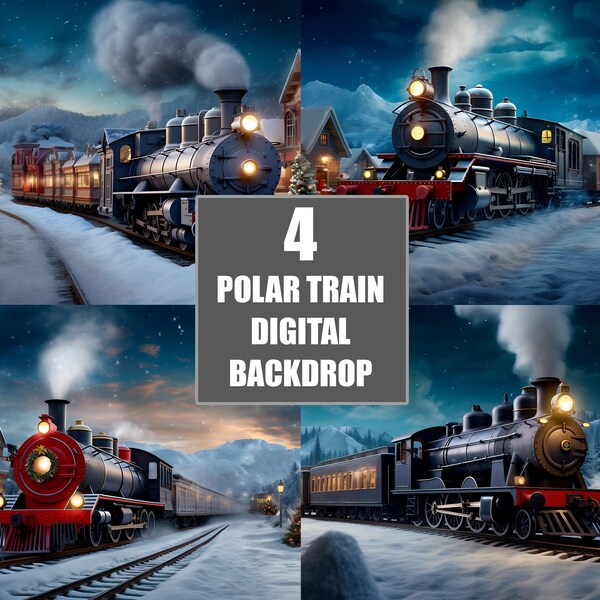The Polar Express Photoshop Background - Etsy