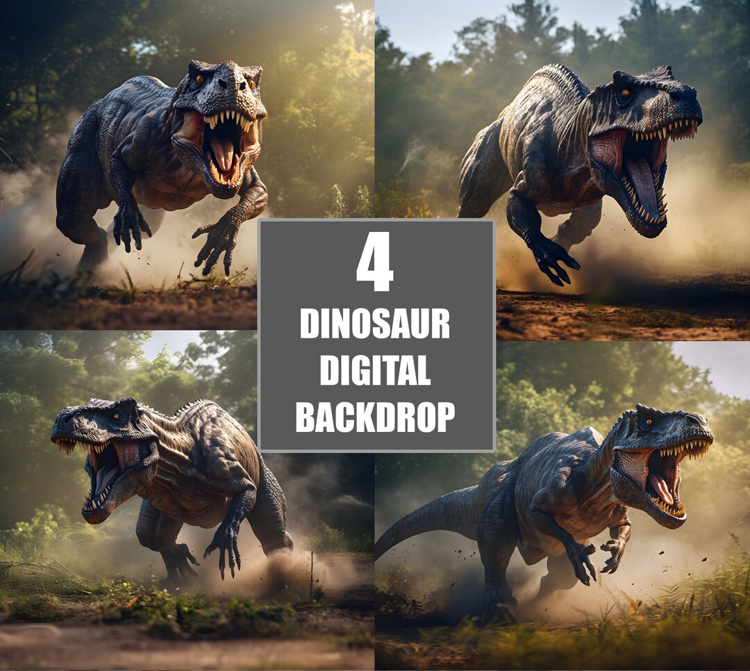 Dinosaur Digital Background, Scary Dino, T-rex, Tyrannosaurus Rex ...