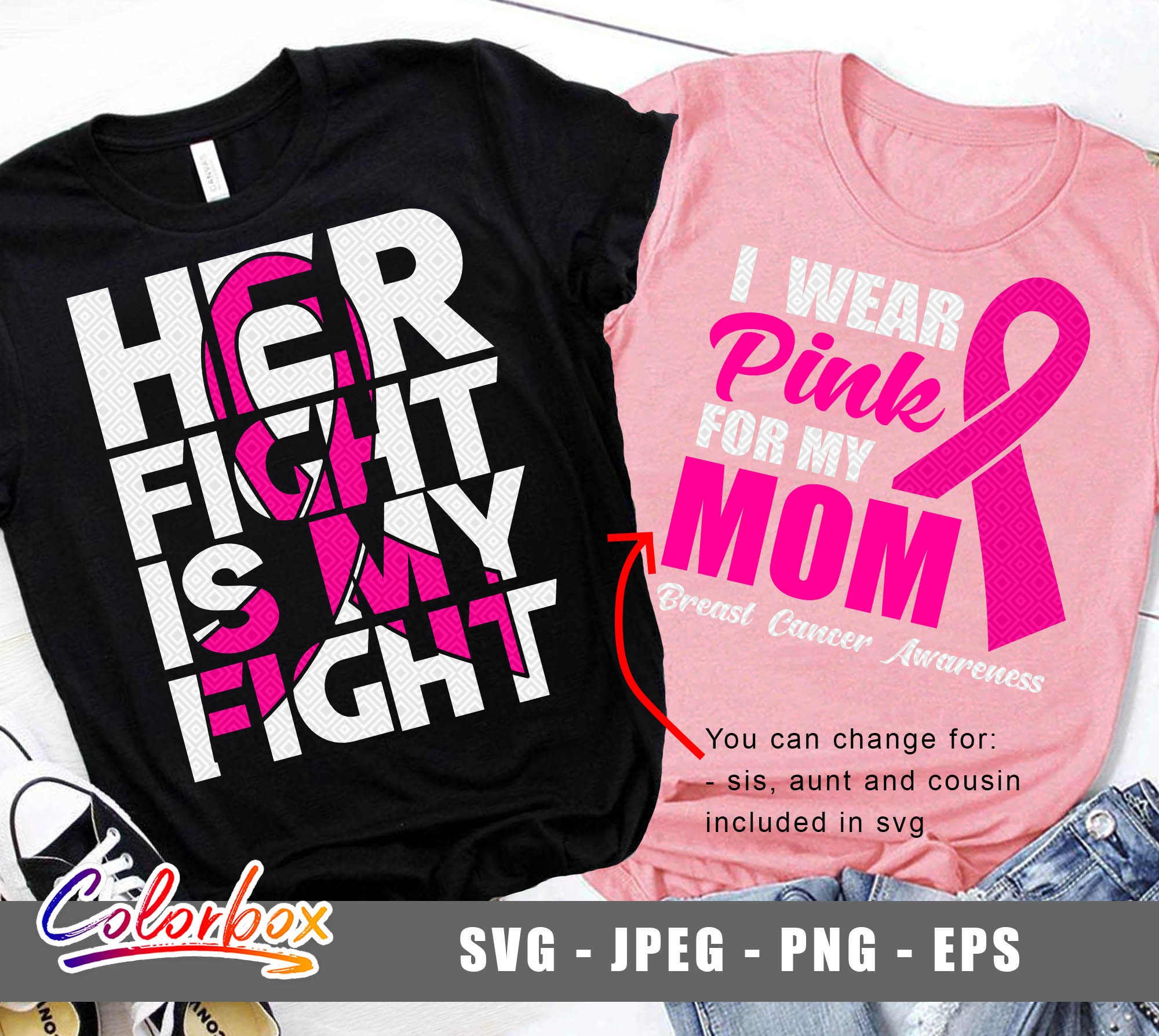 Breast Cancer Svg Tshirt Bundle Cancer Awareness Svg Cancer Etsy