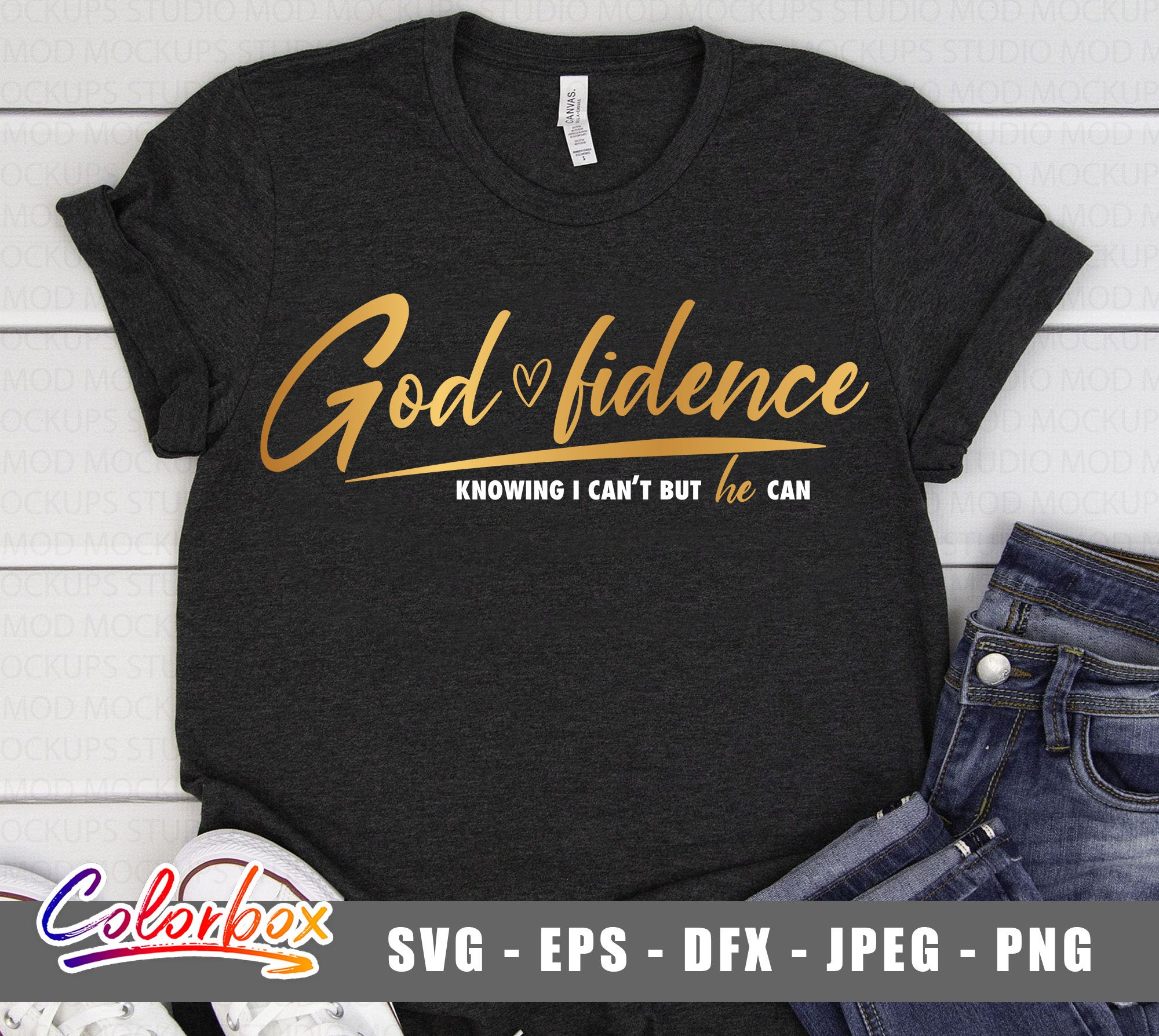Godfidence SVG God Fidence Cute Christian Svgs Hand Lettered | Etsy