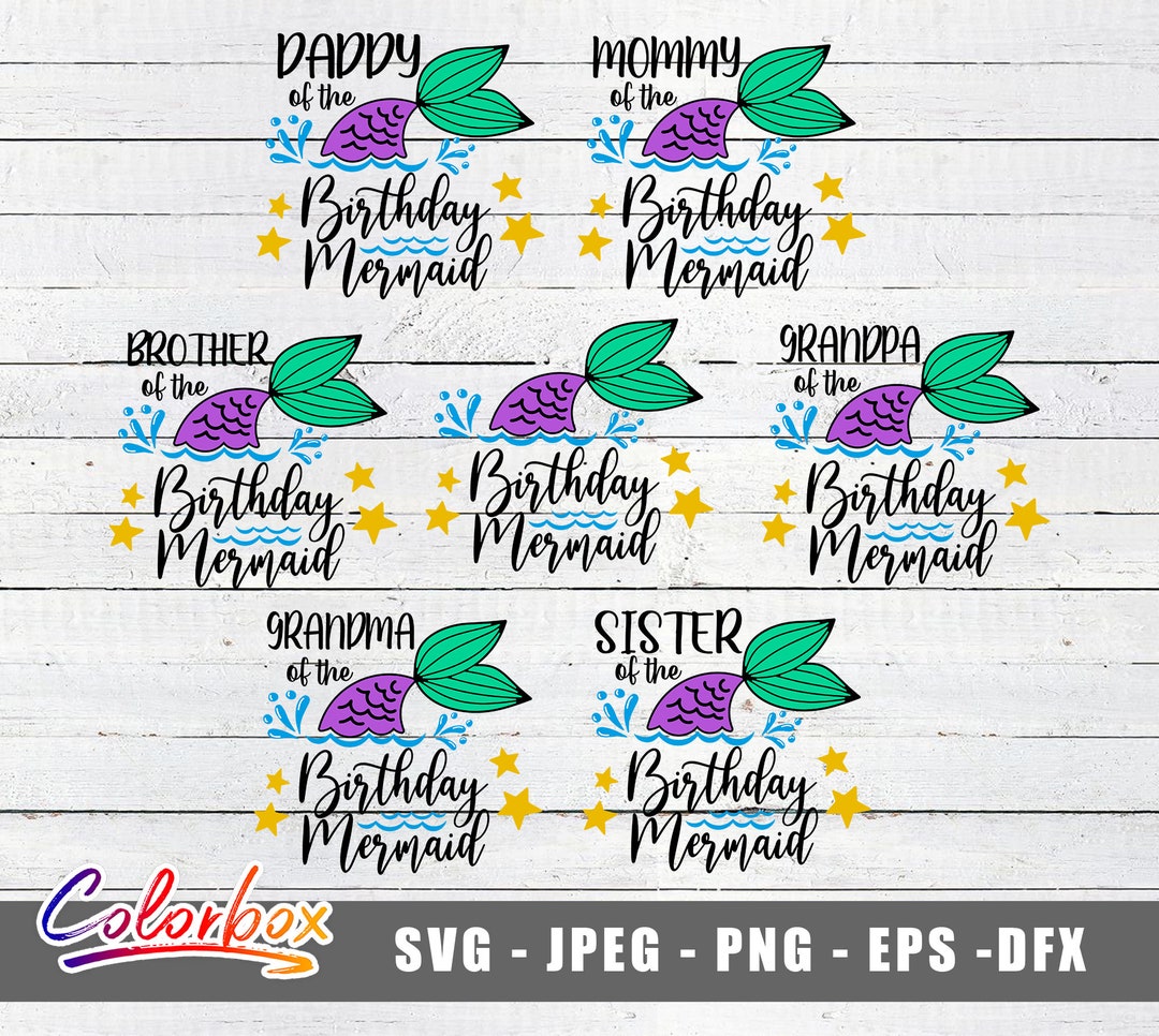 Mermaid Svg Bundle, Mermaid Svg, Give Me Vitamin Sea Svg, Birthday Girl ...