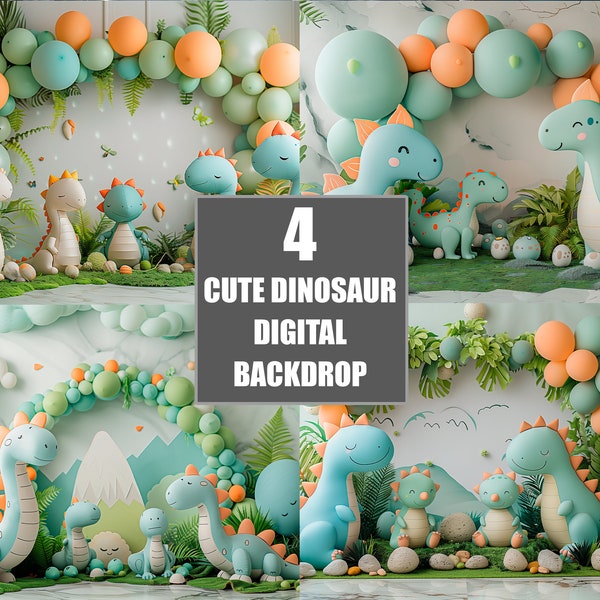 Dinosaur Backdrop - Etsy