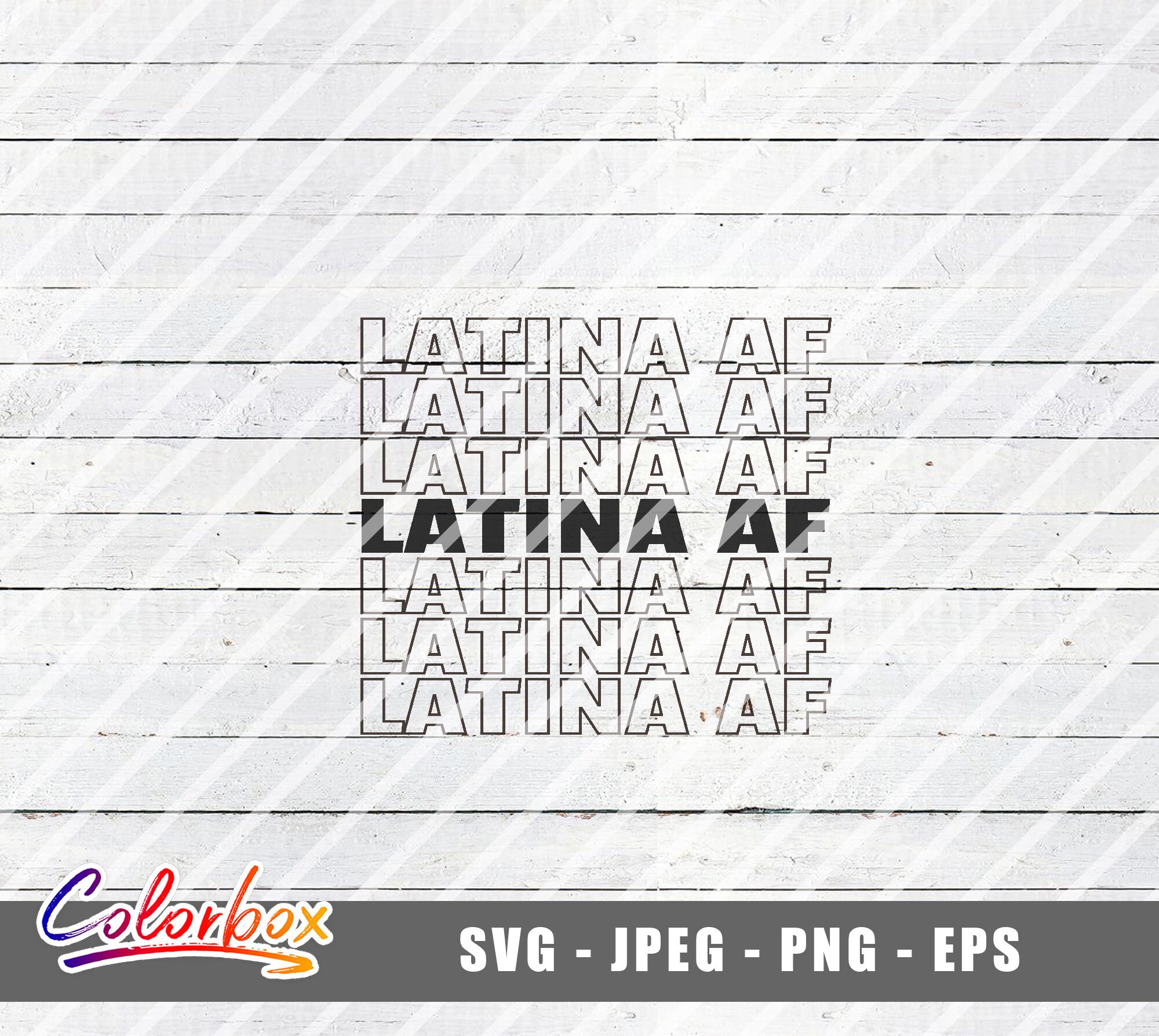 Latina Af Svg Spanish Quote Svg Png Jpeg Eps Cut Files | Etsy