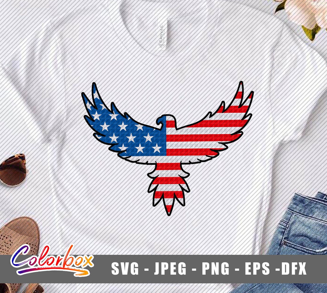 Eagle American Flag Svg 4th of July Svg Patriotic Svg - Etsy