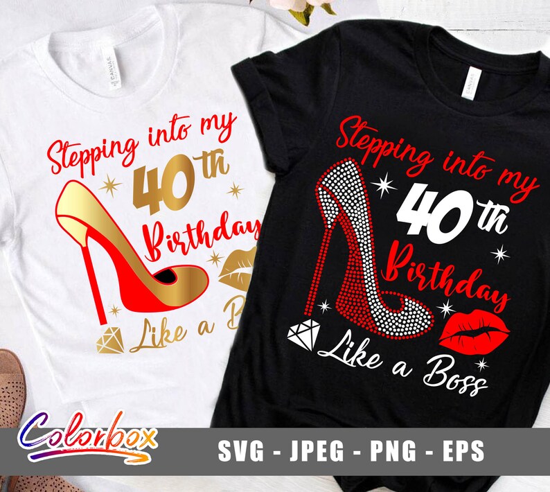 Stepping Into My 40th Birthday Like a Queen SVG 40th - Etsy