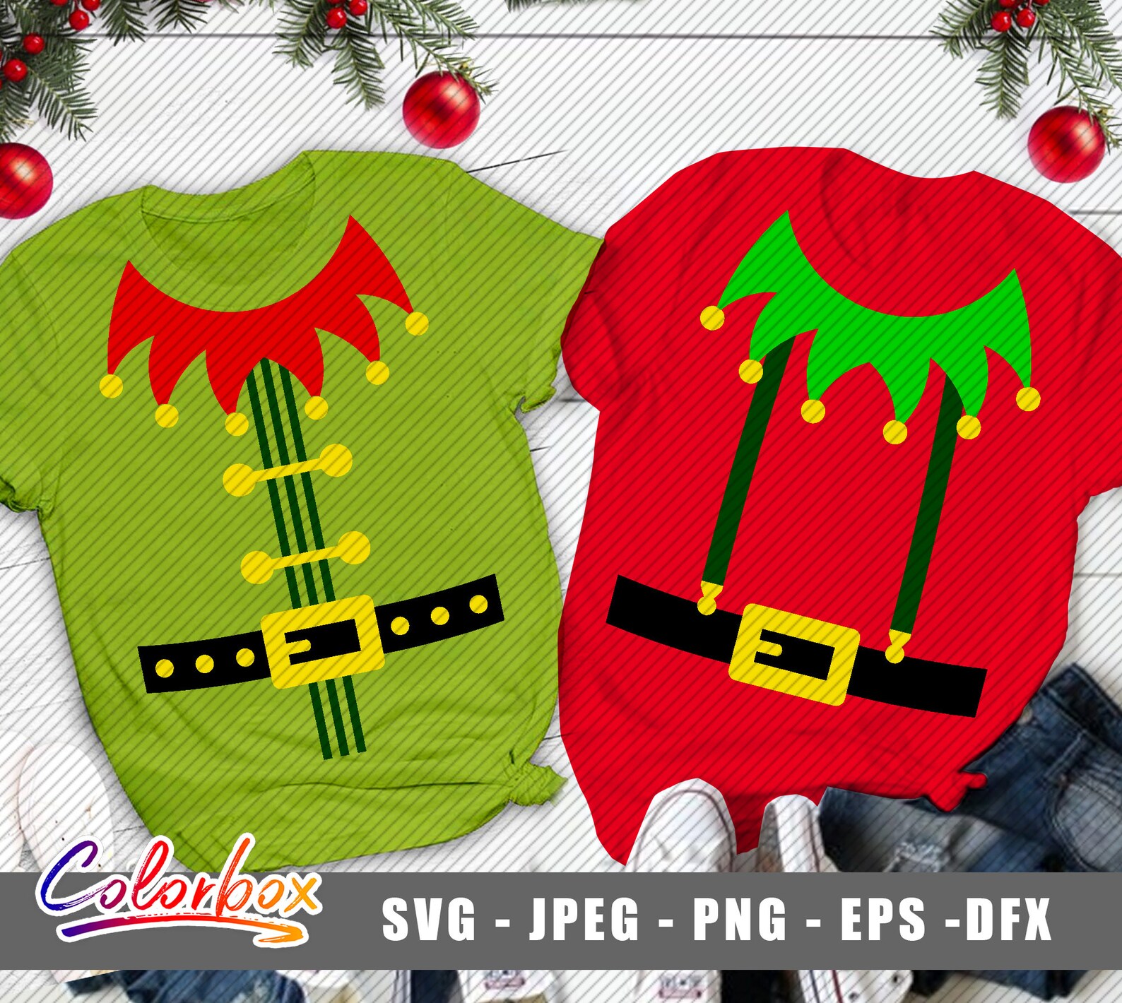 Christmas Elf Costume Svg Elf Suit Svg Elf Outfit Cut Files - Etsy