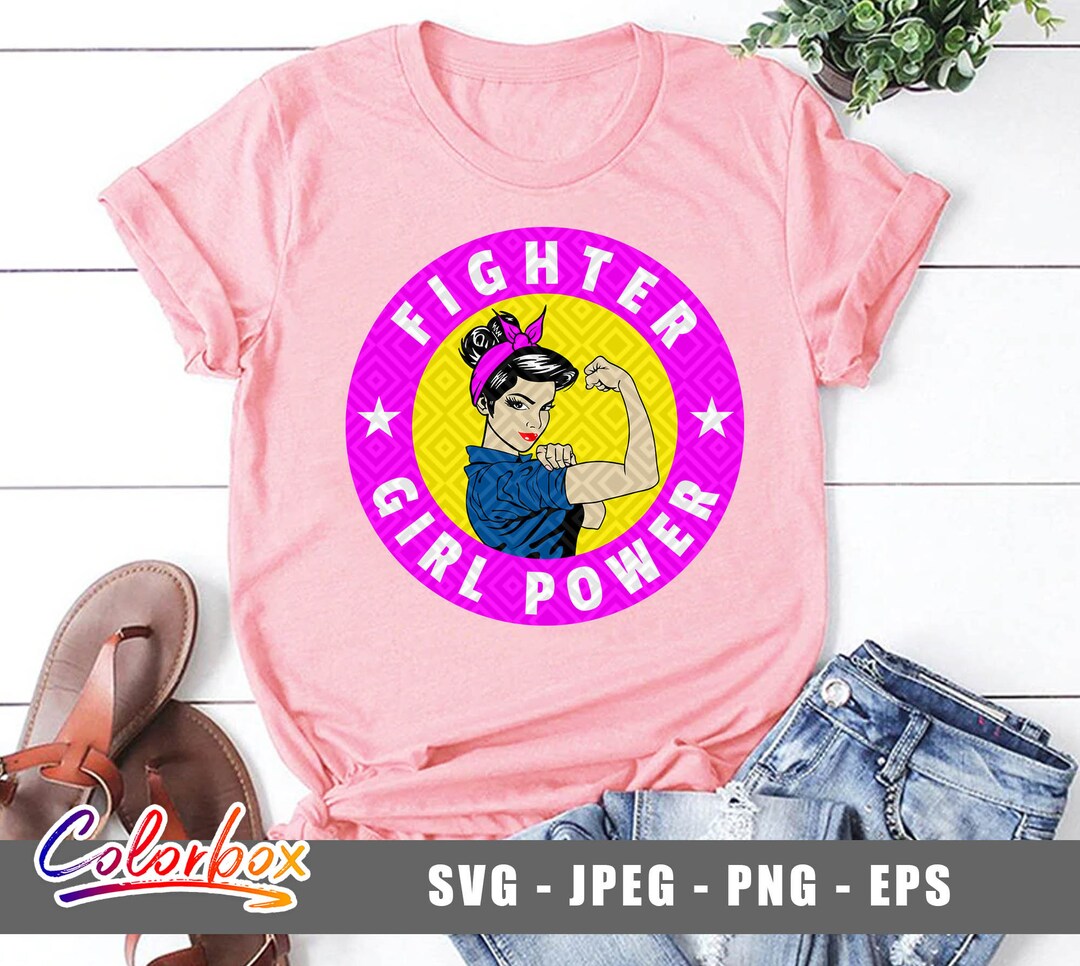 Rosie the Riveter SVG Design - Breast Cancer Svg - Pink Ribbon Svg ...