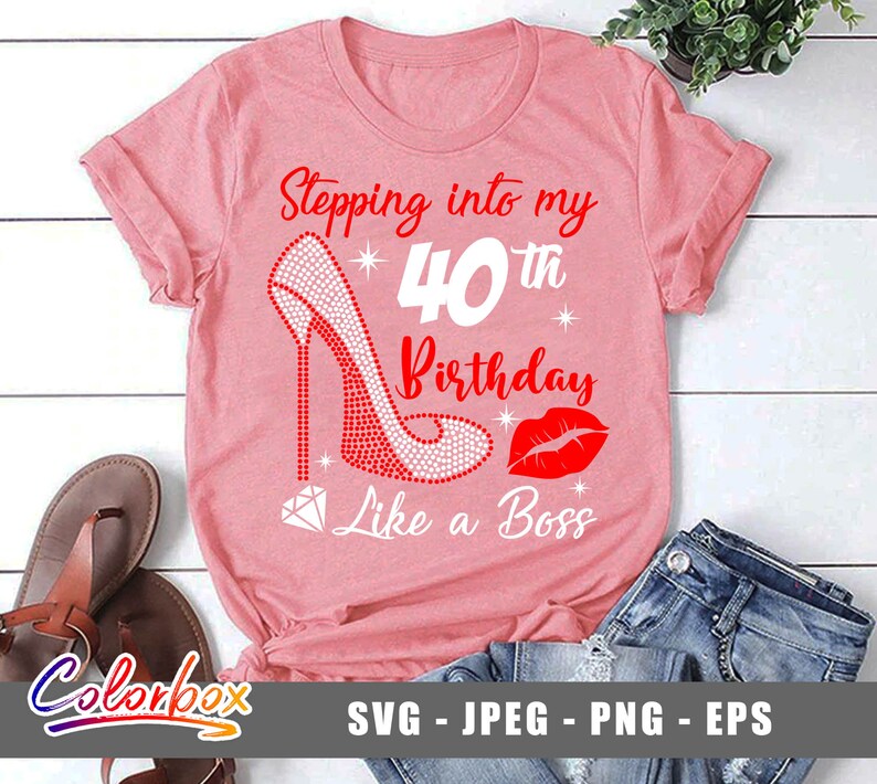 Stepping Into My 40th Birthday Like a Queen SVG 40th - Etsy