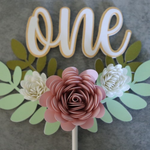 Floral Cake Topper Floral Wreath Topper Floral First | Etsy