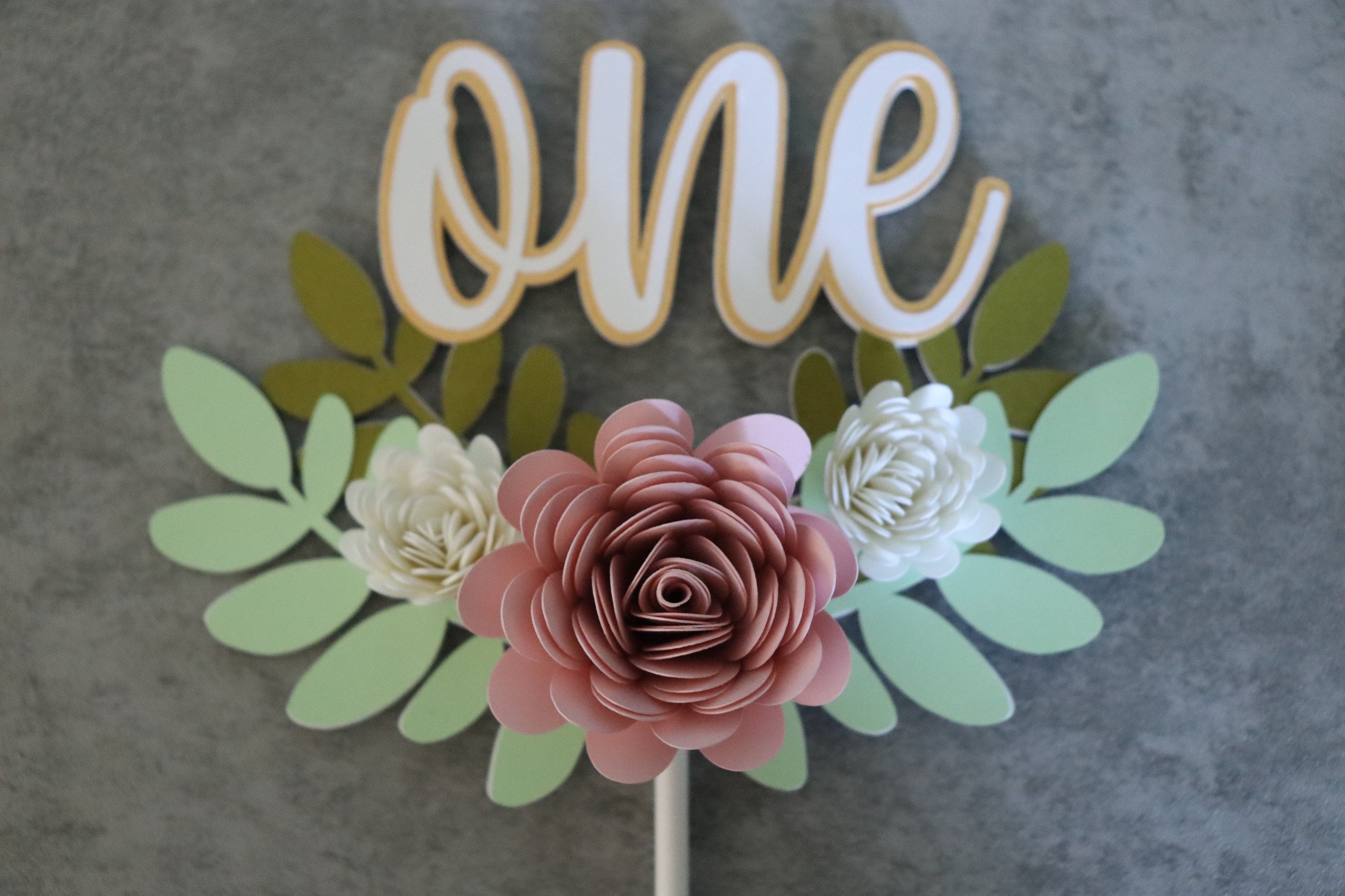 Topper de pastel floral primer cumpleaños un topper de | Etsy