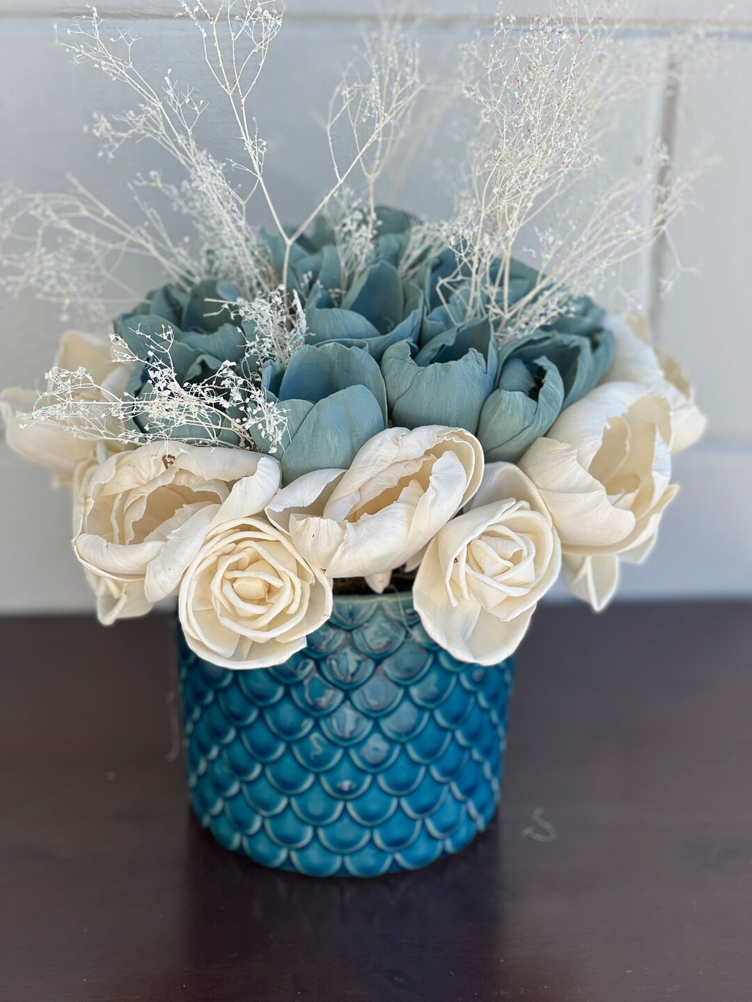 Sola Wood Flower Centerpiece, Wood Flower Arrangement, Table Decor ...