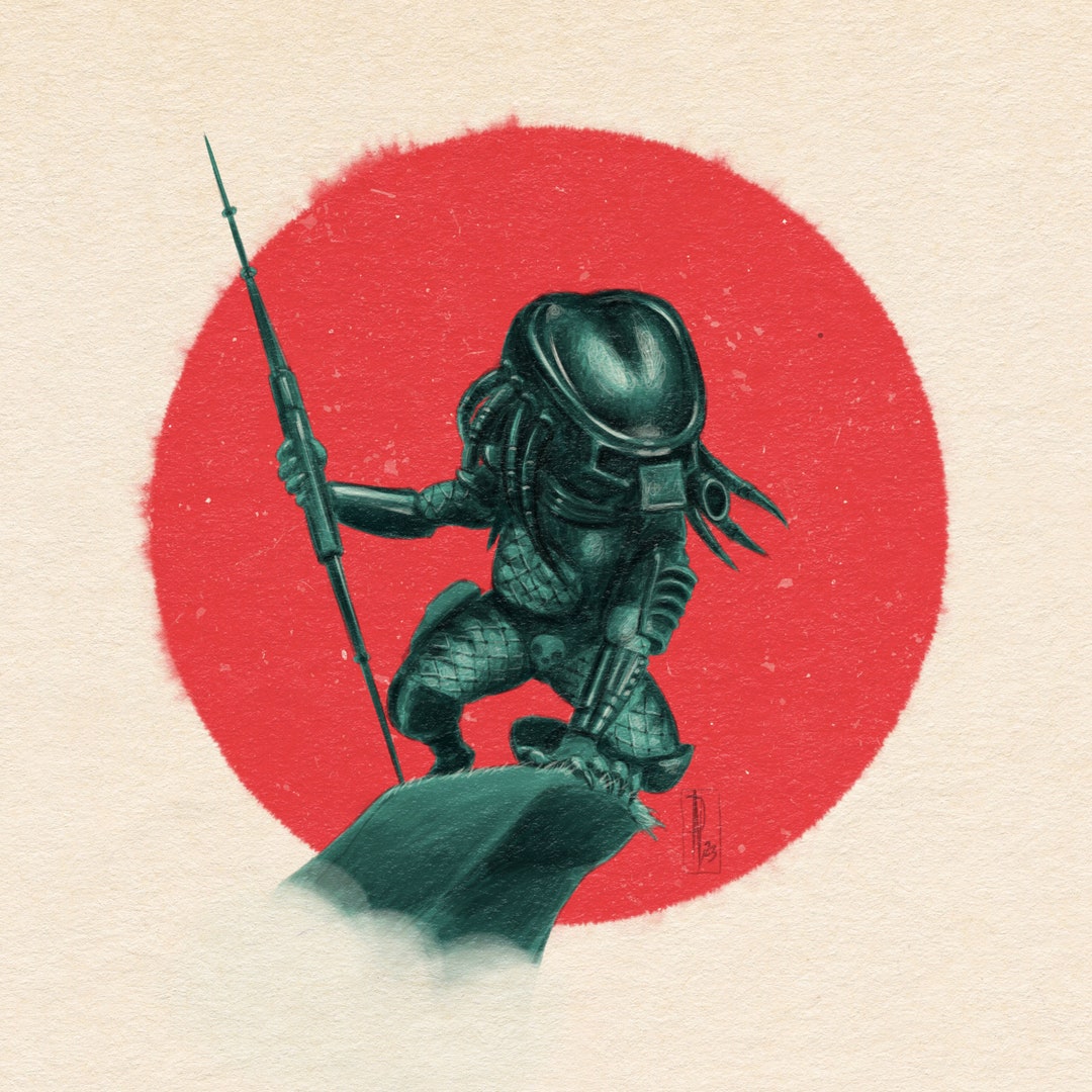 Art Print, Predator, Yautja Creature Style, Mini Poster, High Quality ...