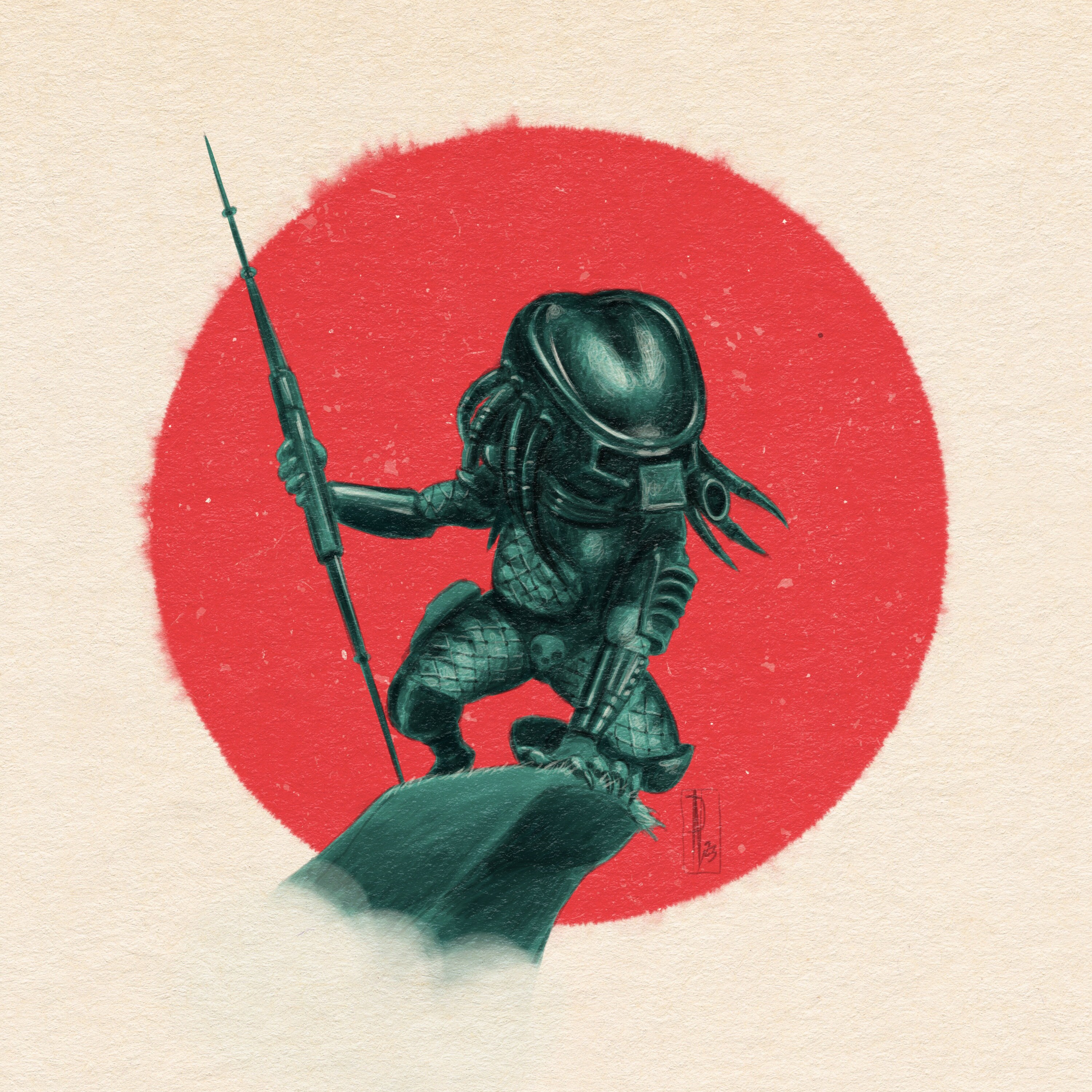 Art Print, Predator, Yautja Creature Style, Mini Poster, High Quality ...