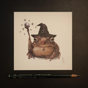 Art Print, the Mighty Wizard Toad, High Quality Digital Printing. - Etsy