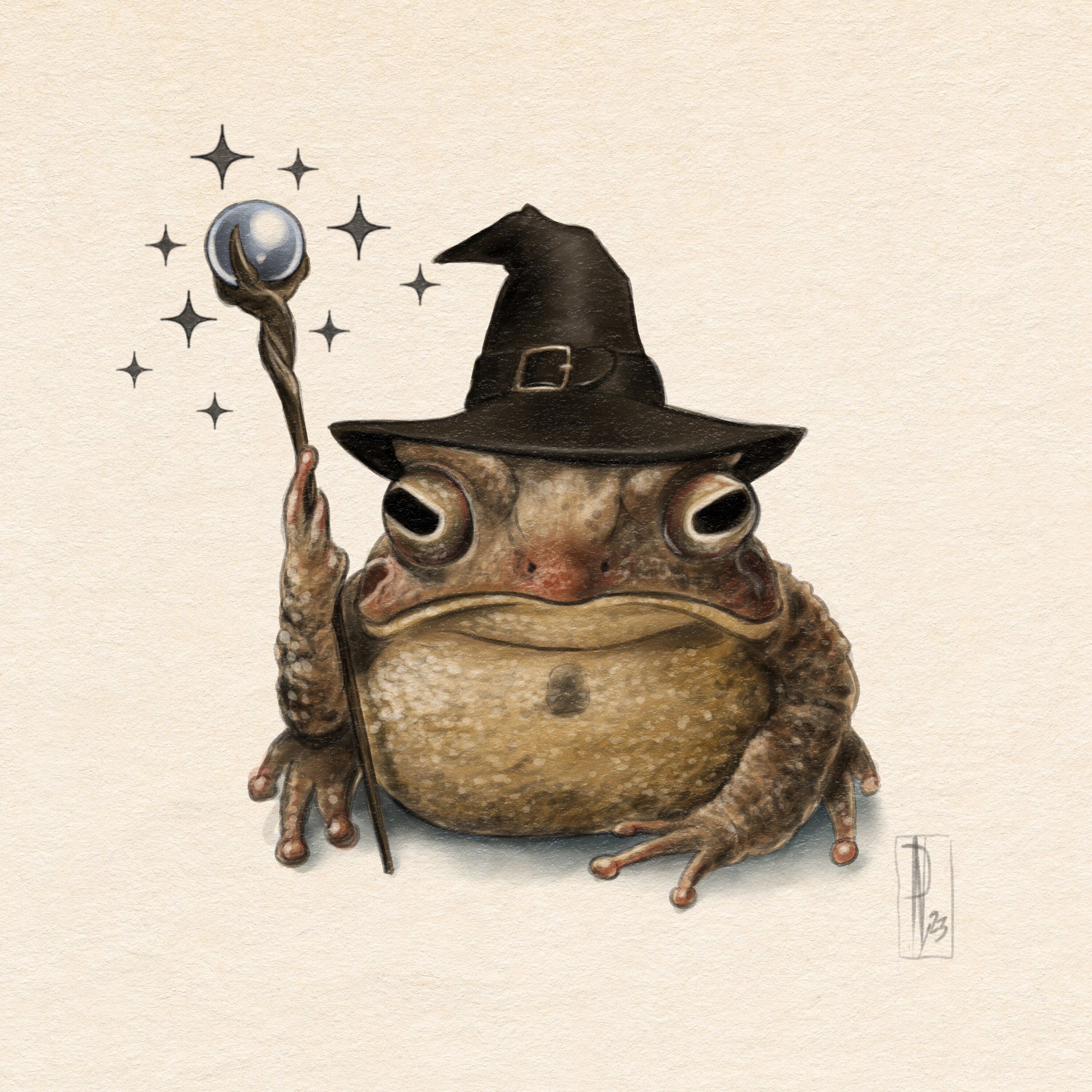 Art Print, the Mighty Wizard Toad, High Quality Digital Printing. - Etsy
