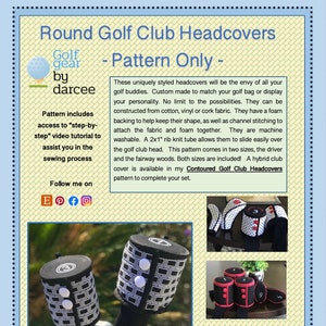 Round Headcover Sewing Pattern - Etsy