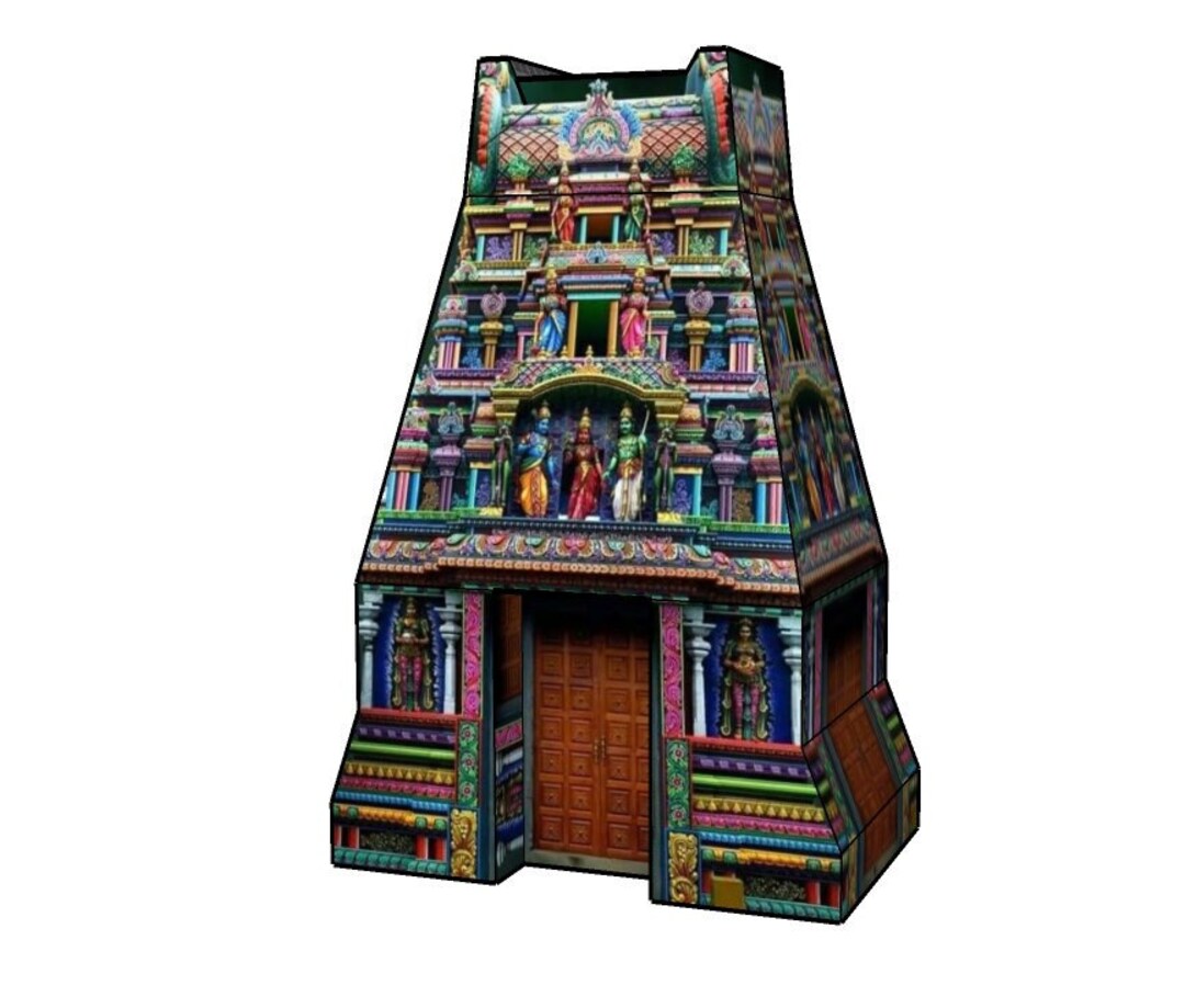 DIY Temple Gopuram Paper Model Kit - Etsy Canada