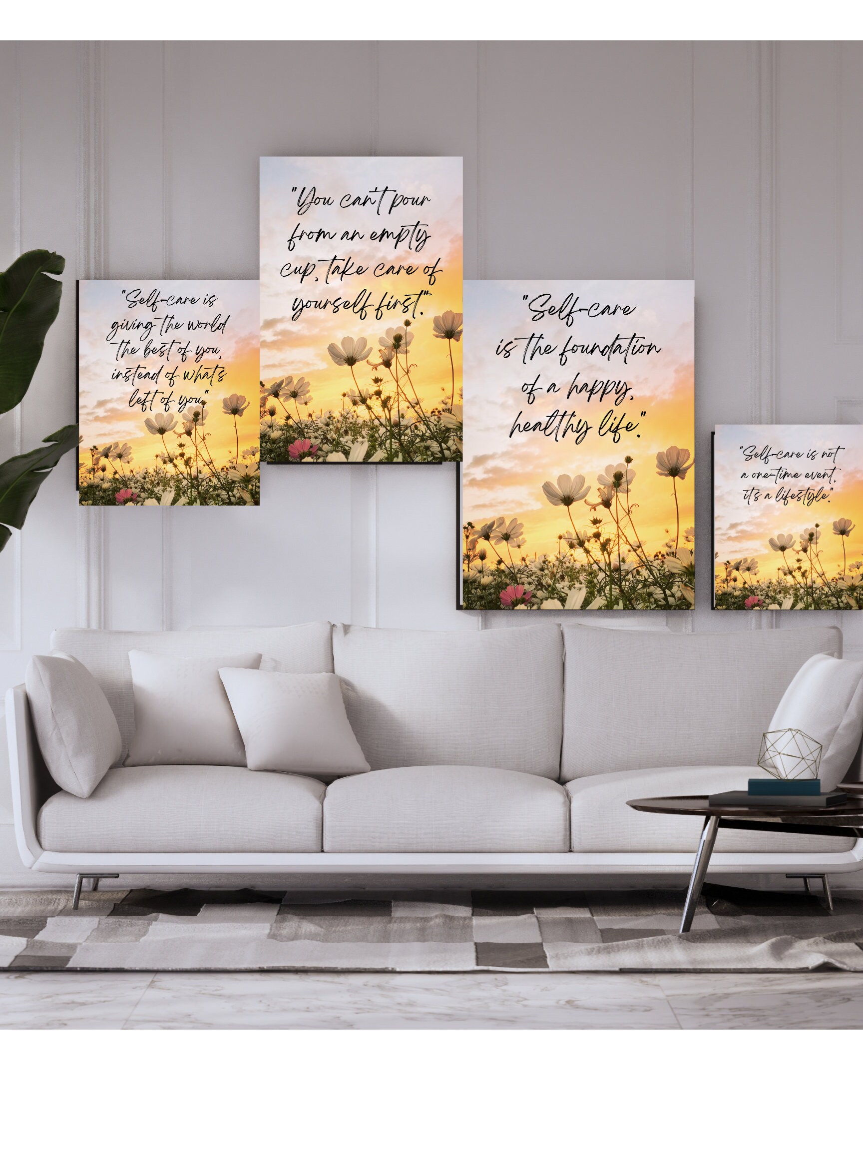 Self Care Wall Art Mental Health Inspirational Quotes Positive ...
