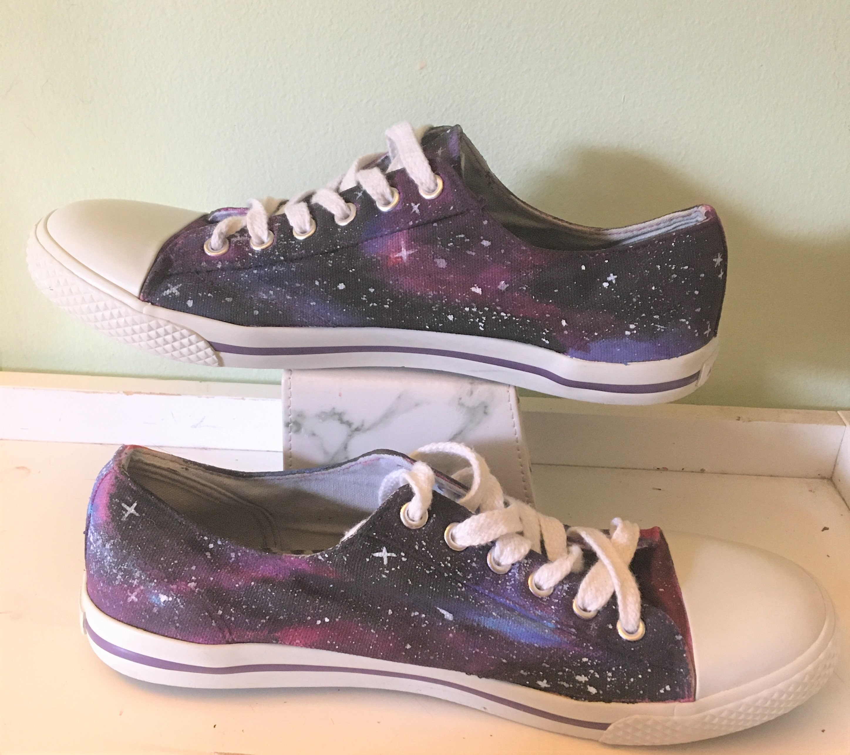 Hand Painted Galaxy Canvas Converse Shoes - Etsy