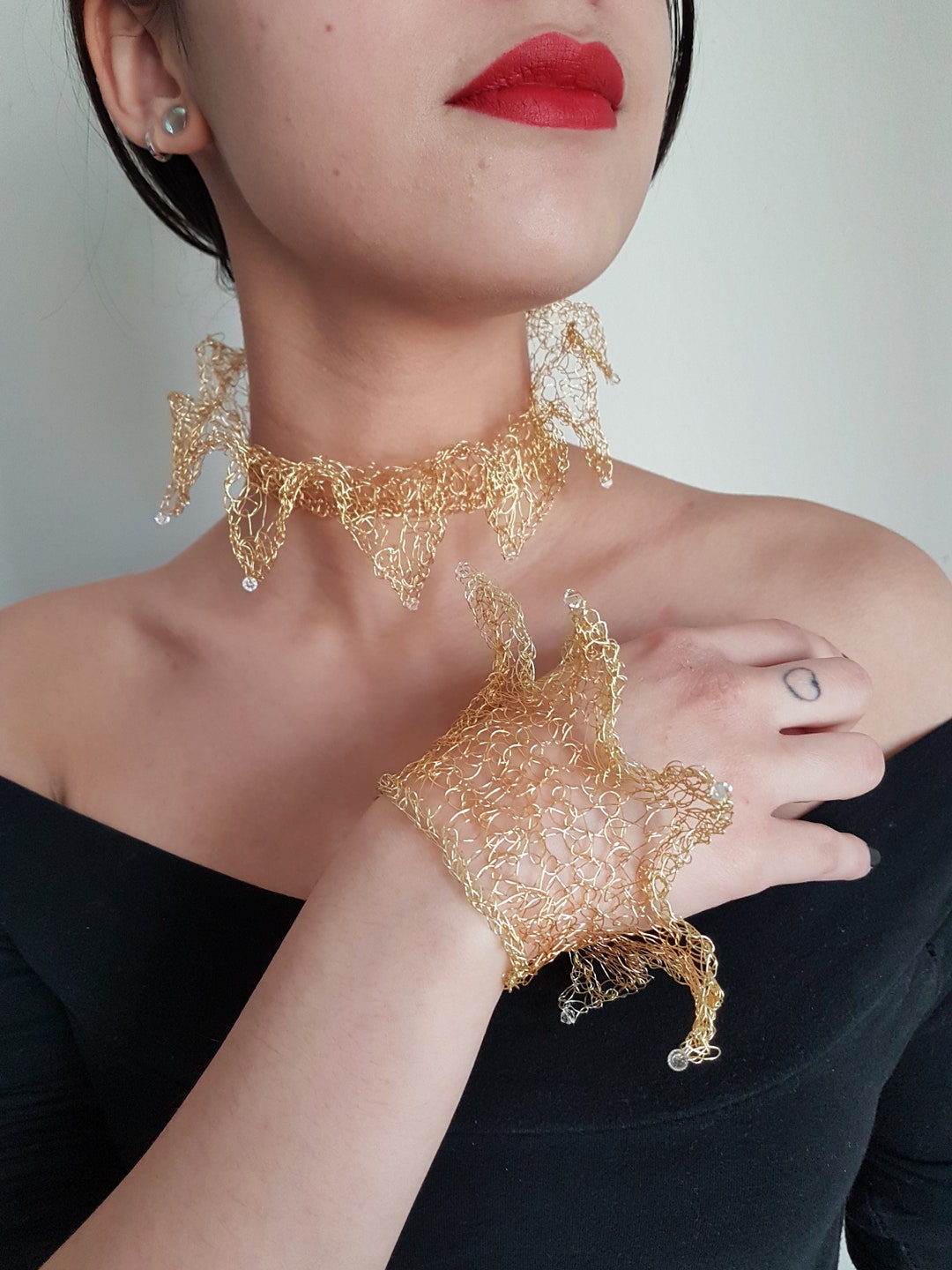 Jester Inspired Necklace and Bracelet Set, Necklace & Cuff - Etsy