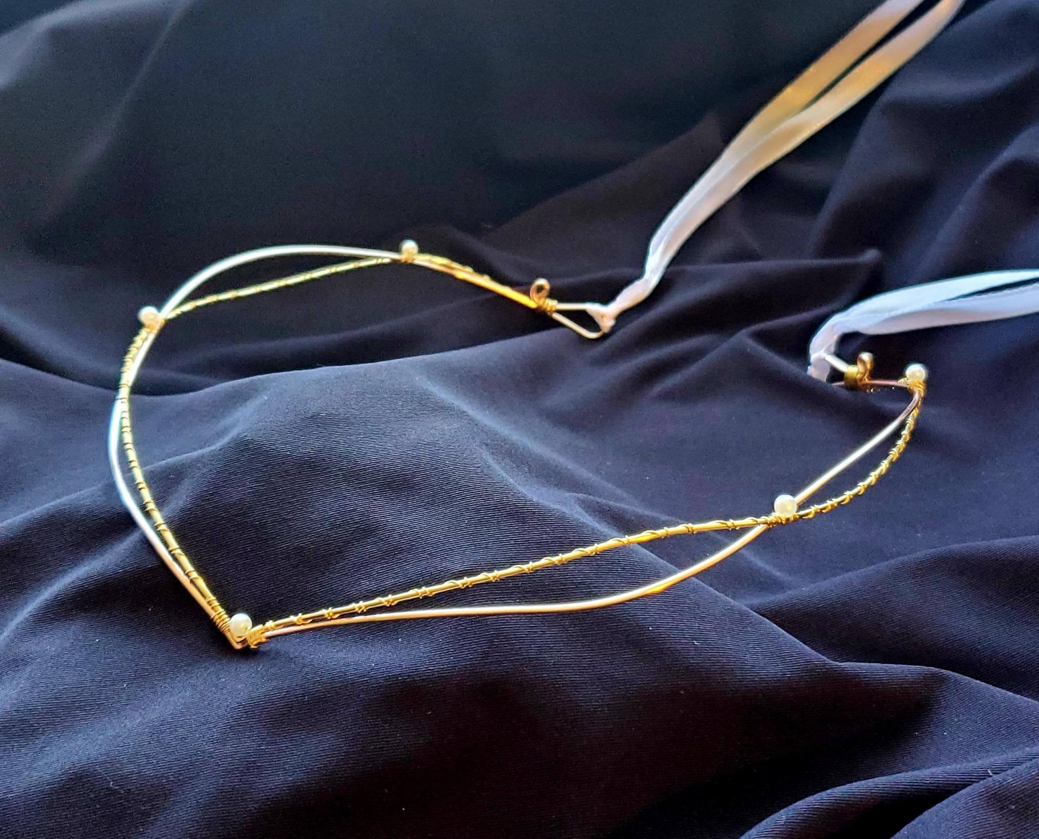 Stunning Simple Tiara Gold Circlet Wedding Crown Dainty Bridal Tiara ...