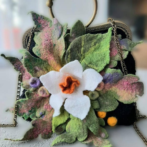 Wet Felted Purse - Etsy