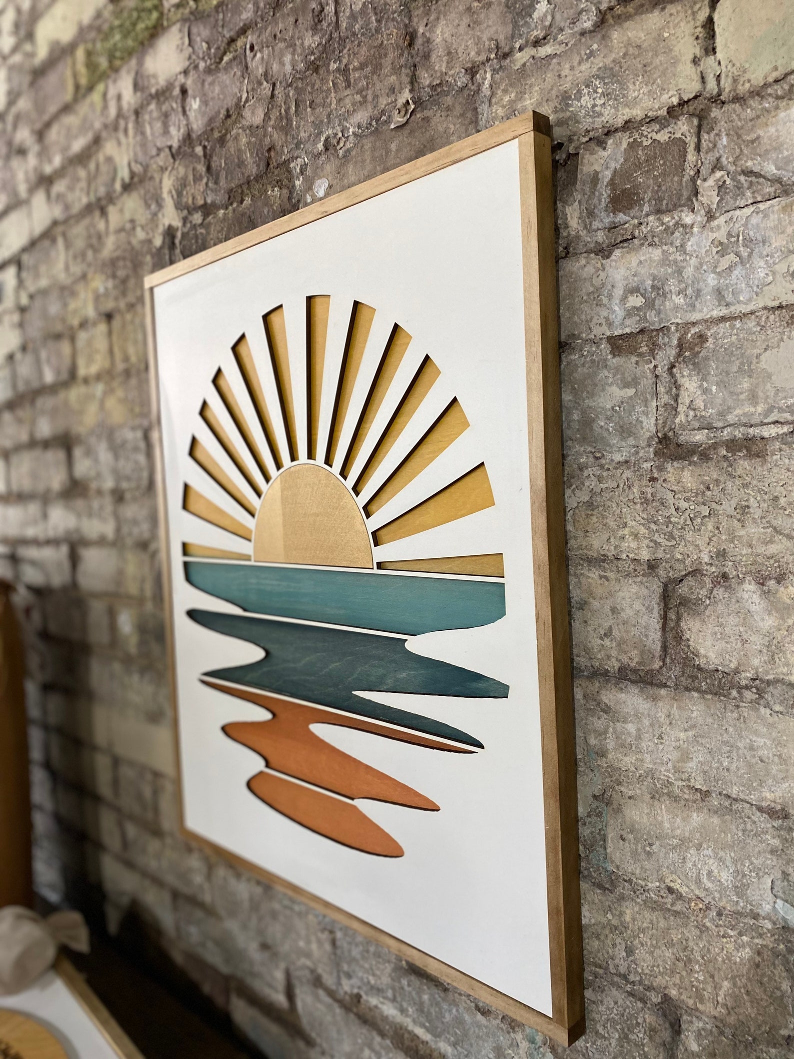 Sunset Sunrise Boho Wood Wall Art Laser Cut Wall Art - Etsy