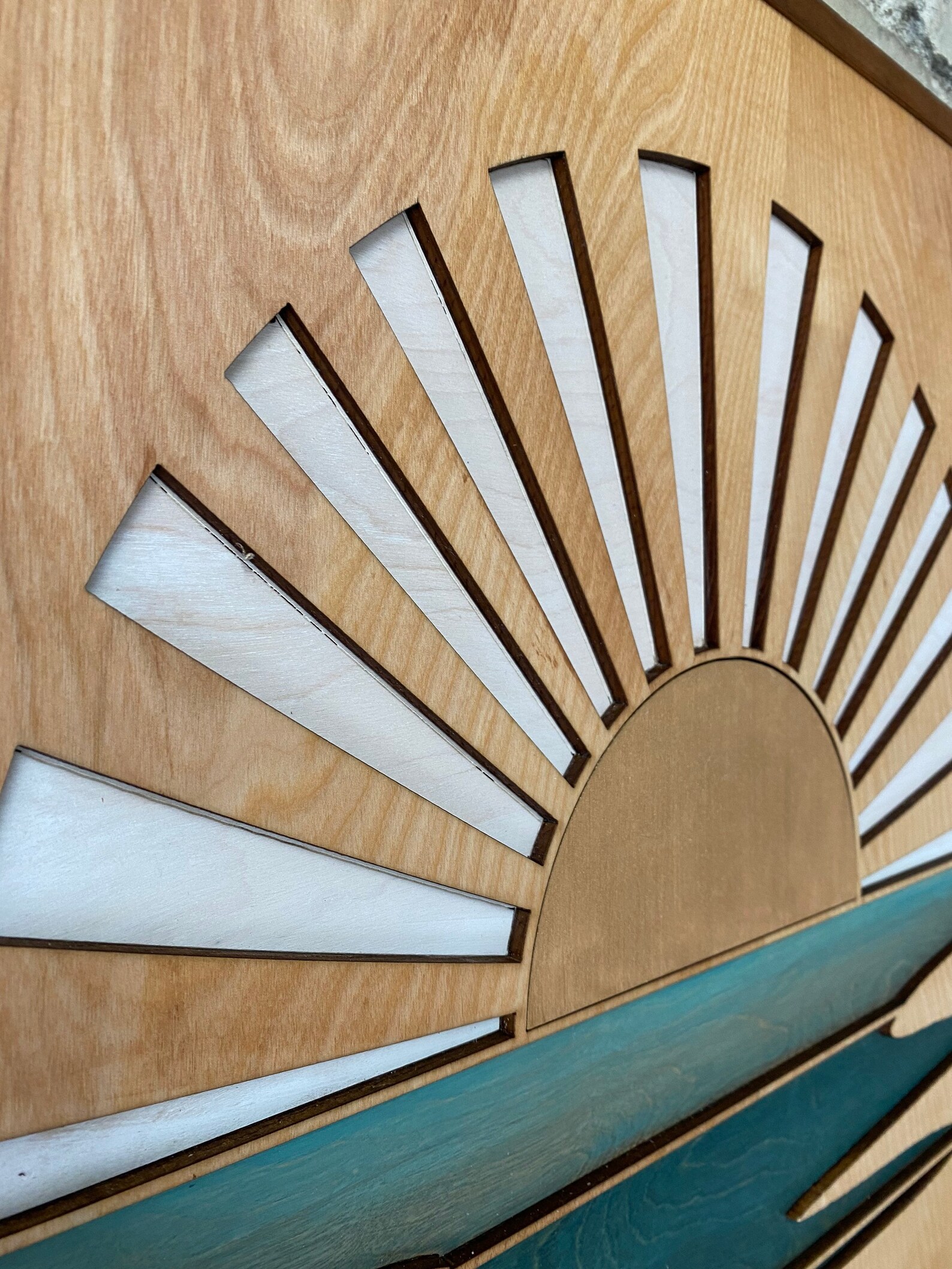 Sunset Boho Wood Wall Art Laser Cut Wall Art Sunset Framed - Etsy