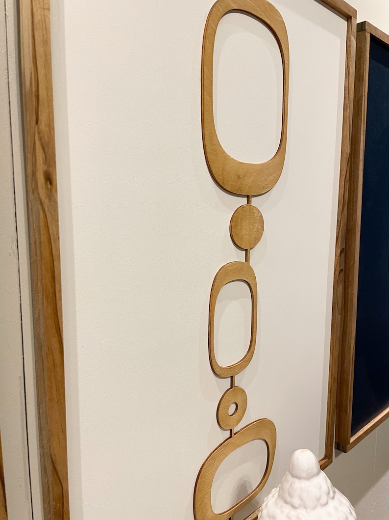 Mid Century Modern Wood Wall Art Laser Cut Wall Art Atomic | Etsy